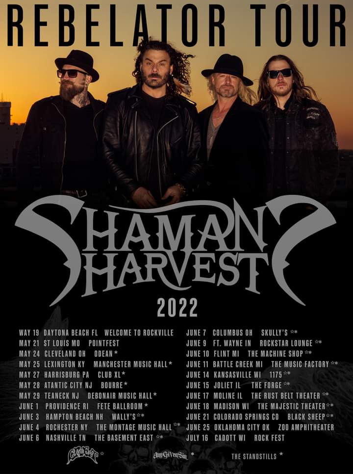 Shaman’s Harvest: Rebelator Tour 2022 – Mostly Music