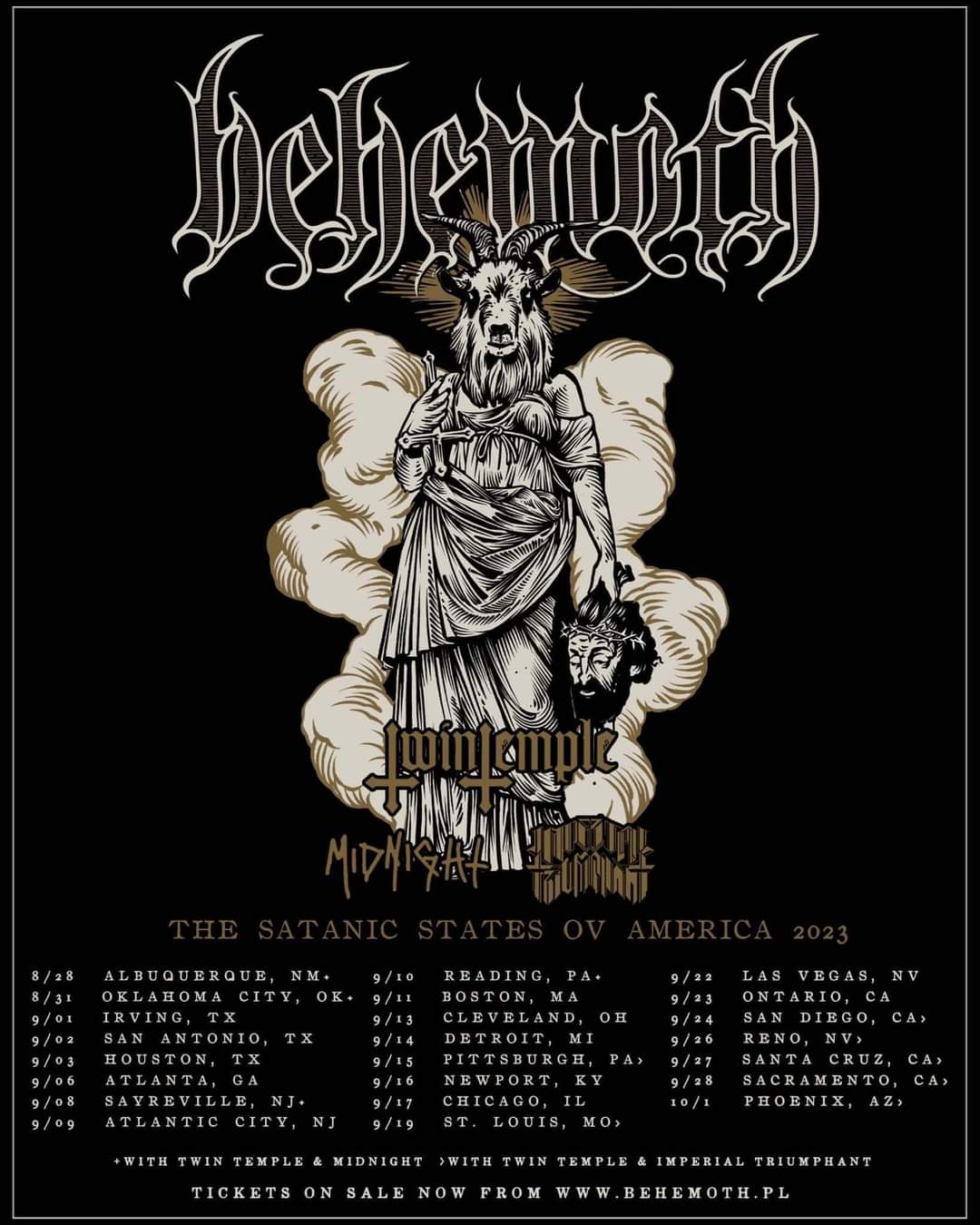 Behemoth: The Satanic States Ov America Tour 2023 – Mostly Music