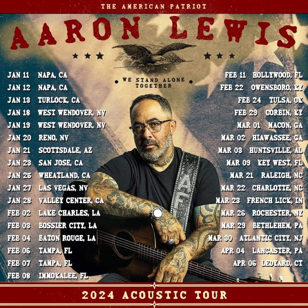 Aaron Lewis Announces 2024 Acoustic Tour – Mostly Music