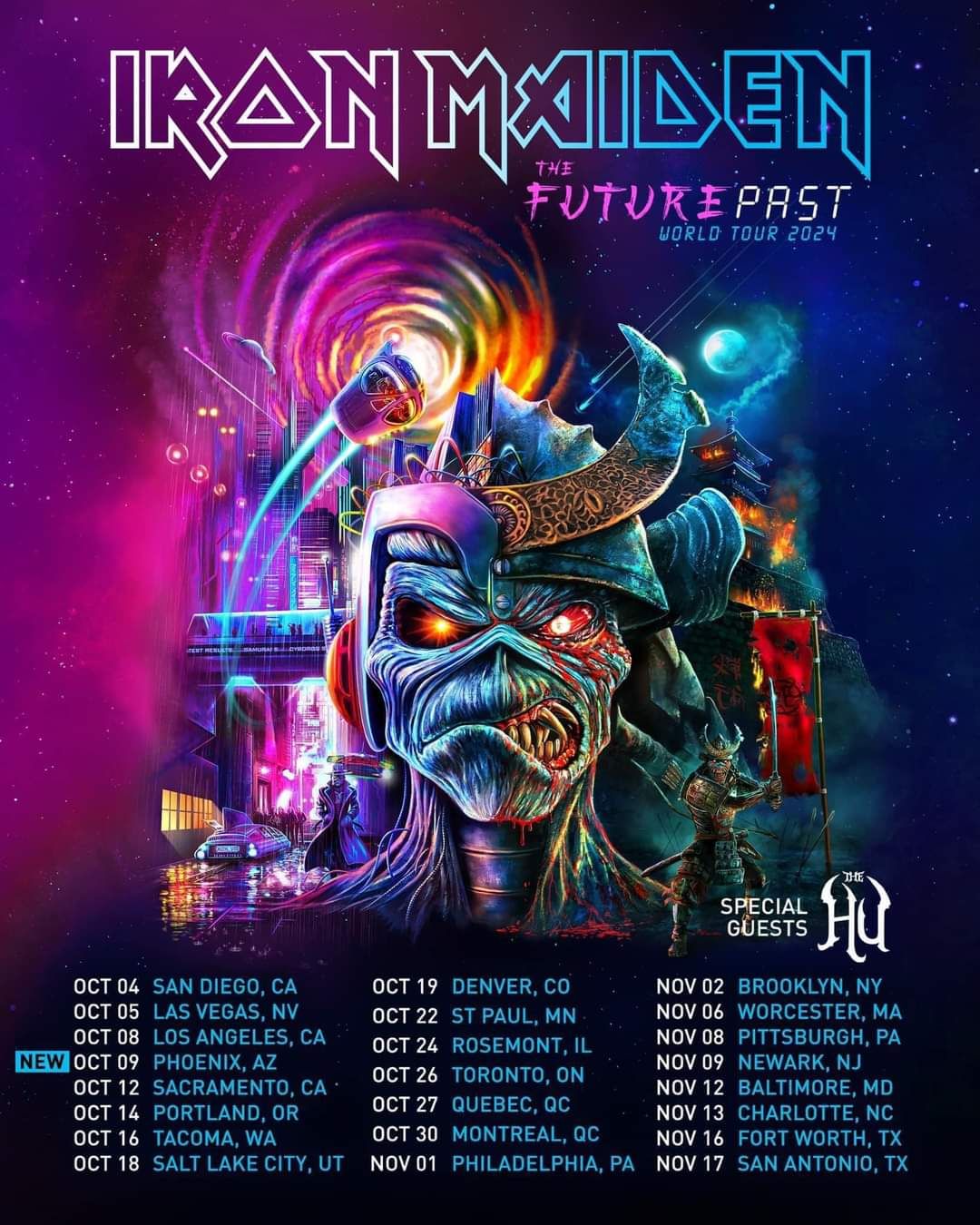 Iron Maiden: The Future Past World Tour 2024 (North American Dates ...