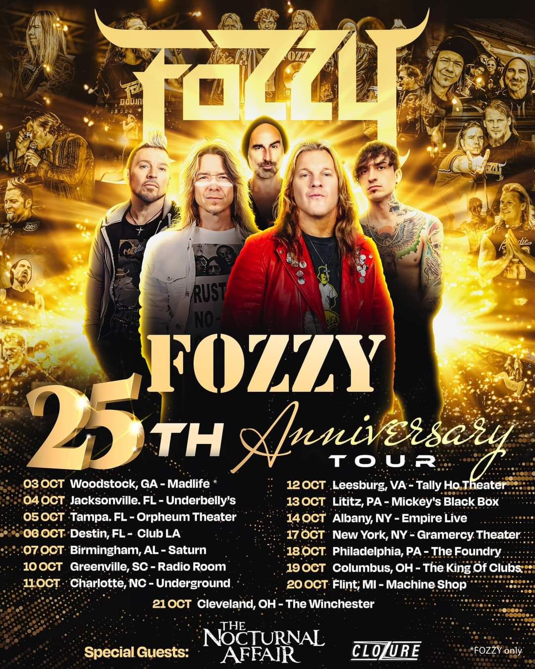 Fozzy: 25th Anniversary Tour – Mostly Music