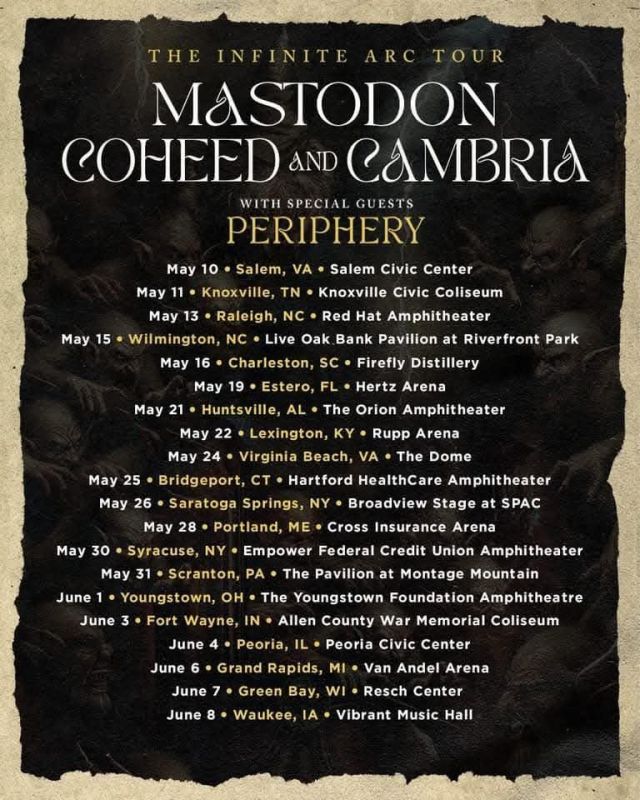 Mastodon + Coheed and Cambria: The Infinite Arc Tour 2025 – Mostly Music