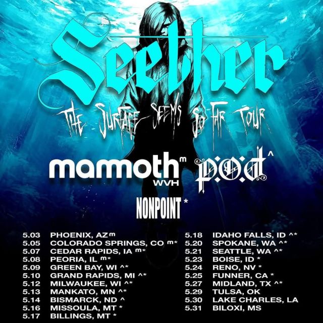 Seether Announces May 2025 Dates With Mammoth WVH, P.O.D., and Nonpoint ...