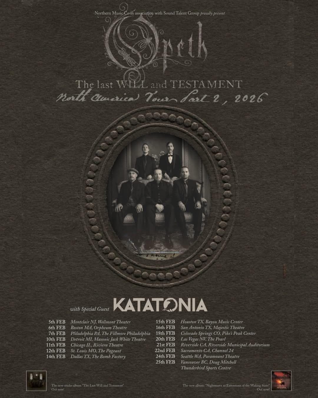 Opeth Shares Early 2026 North American Dates – Mostly Music