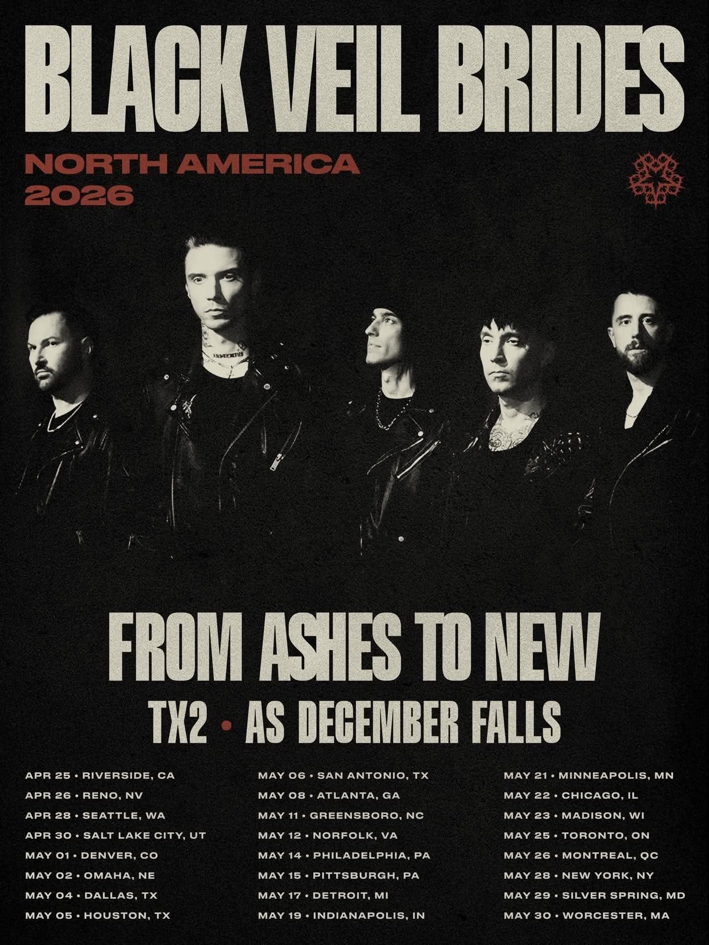 Black Veil Brides Shares Spring 2026 North American Dates – Mostly Music